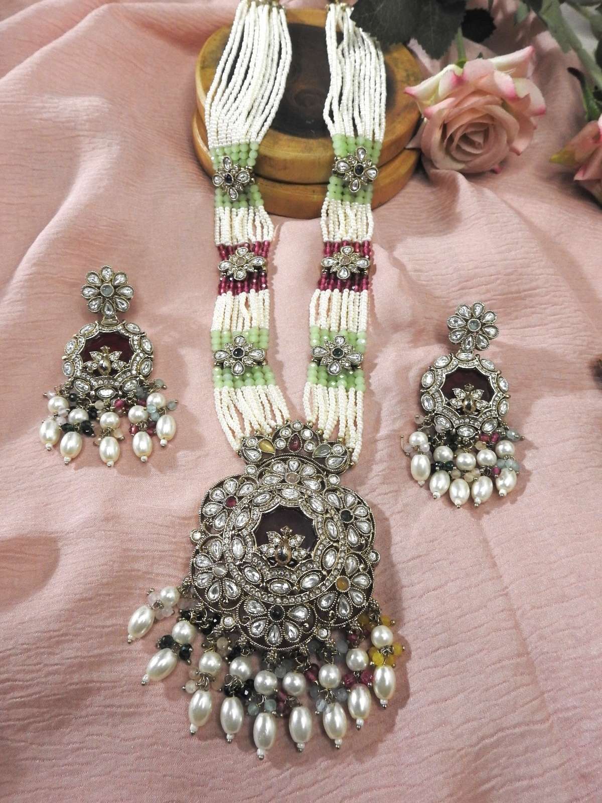 Maharani Blossom Pearl Haar Set – Rumils